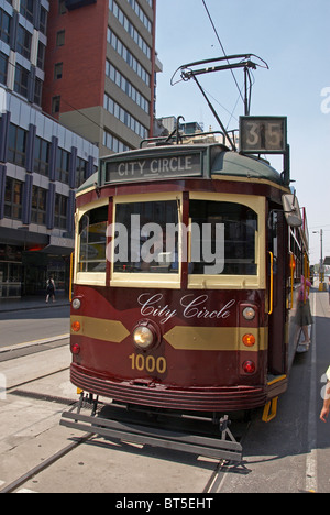 The City Circle Tram, a free ride around the city of Melbourne Stock ...
