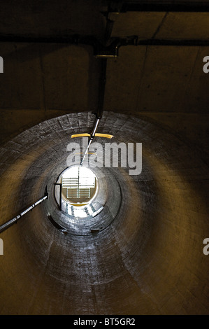 Ventilation shaft to the wall of the Hoover Dam, viewed during a group ...