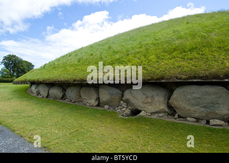 Kerb stones carvings great mound Knowth Ireland south southern Eire ...