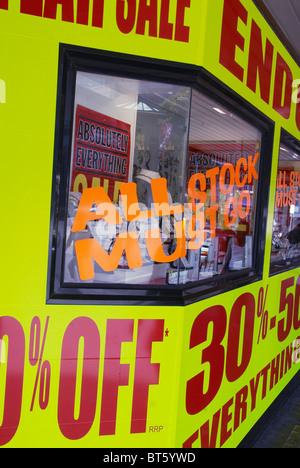 store discount sign. window display with text SALE in a shop.Shopping ...