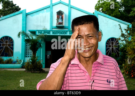 philippines guimaras church scene santo rosario Stock Photo - Alamy