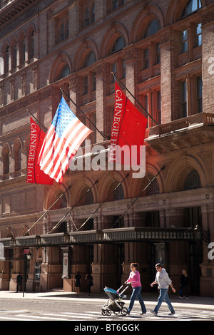 Main Entrance and Flags, Carnegie Hall, NYC Stock Photo - Alamy