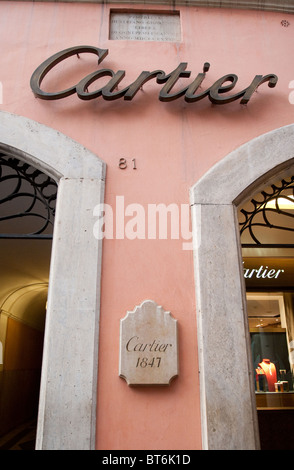 [Via dei Condotti] street Cartier store shoping sign Rome exterior ...