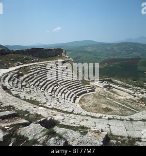 Segesta Sicily Greek theatre 3rd century BC Stock Photo - Alamy