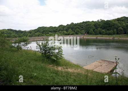 The dam at Bathpool, Kidsgrove, Stoke-on-Trent, North Staffs., England ...