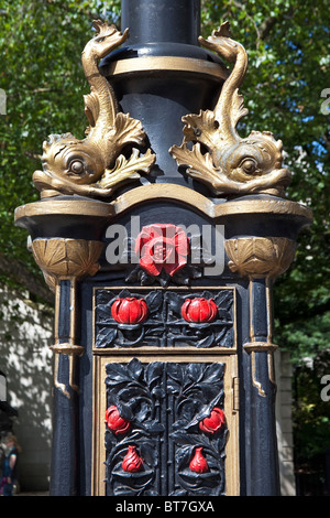 Dolphin lamp post on the Embankment by the London Eye London England ...