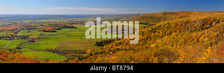Panorama of The Eardley Escarpment and Ottawa River valley lowland at ...