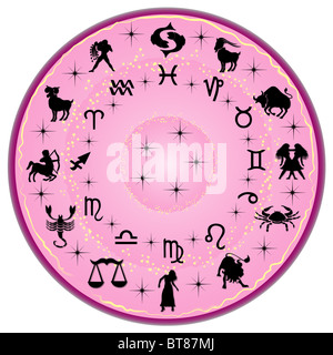 illustration of a zodiac disc Stock Photo - Alamy