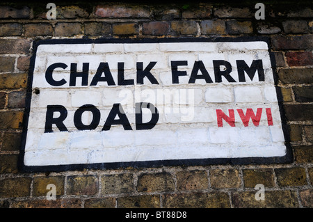 Chalk Farm road street sign-London Stock Photo - Alamy