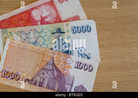 Europe, Iceland. Local currency, Icelandic Kronur bills & coins Stock ...