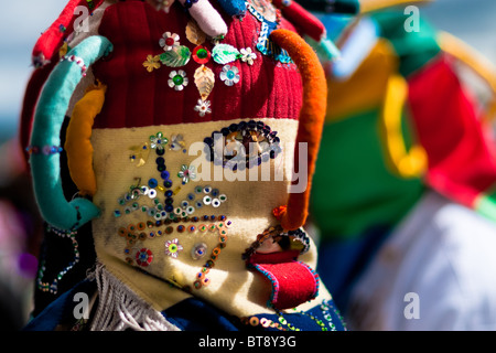 A man dancer, wearing a colorful masque, performs Aya Uma, during the ...