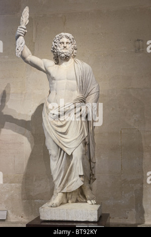 Zeus marble statue, The Louvre Museum, Paris, France Stock Photo - Alamy
