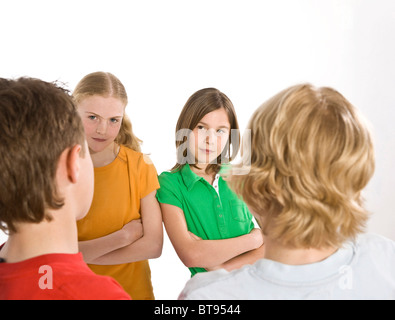 Group of children arguing Stock Photo - Alamy