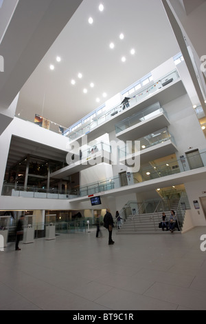 welcome zone atrium interior of the refurbished Ulster Museum Belfast ...