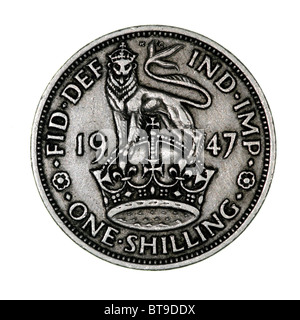 Old British Shilling Stock Photo - Alamy