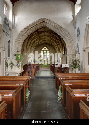 Interior of St Michael and All Angels Church in the grounds of ...
