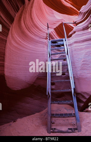 Ladder in Lower Antelope Canyon, Slot Canyon, Page, Arizona, USA Stock ...