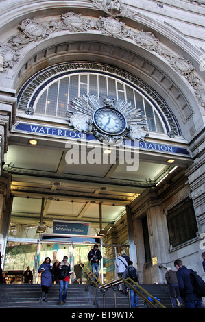 Main entrance and facade of Waterloo Station, London, England Stock ...