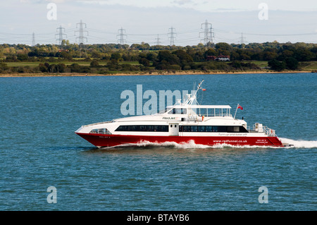 Red Jet 5, one of the fast Red Funnel hydrofoil ferries on Southampton ...
