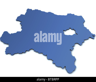 Map of Lower Austria Stock Photo - Alamy