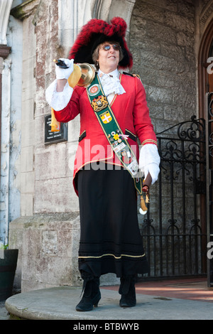 Jacqui Hall (Wimborne) competes in the Dorset Town Crier competition ...