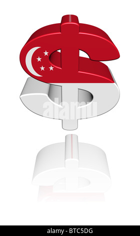 dollar - flag of singapore Stock Photo - Alamy