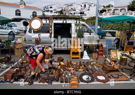 Nerja ( Malaga ) Town Spain flea market antique shop store Stock Photo ...