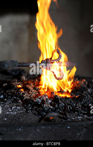 iron metal smithy forge smoke smoking smokes fume tool detail ...