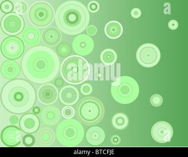 Abstract green circles illustration background Stock Photo - Alamy