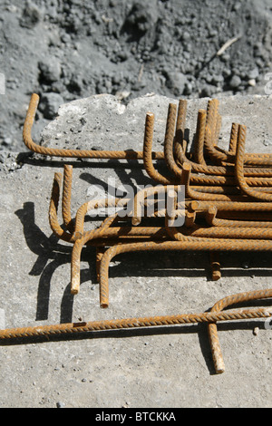 steel fixing rods on building construction site Stock Photo - Alamy