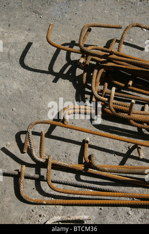 steel fixing metal rods on building site Stock Photo - Alamy
