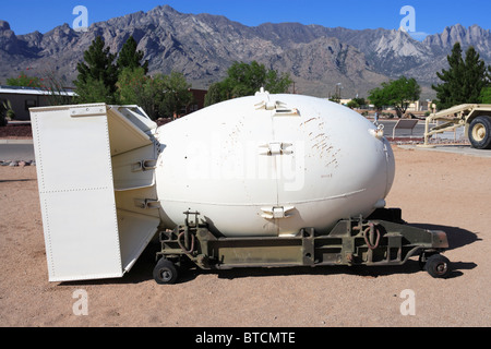 "Fat Man" bomb casing on display at Trinity Site, NM, sight of the ...