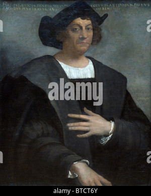 Christopher Columbus. Portrait painting, said to be of Christopher ...