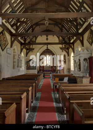 Broad Hinton, Wiltshire, St Peter ad Vincula, Interior Stock Photo ...