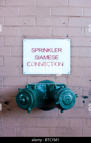 Sprinkler Siamese Connection for New York City Fire Department Stock ...