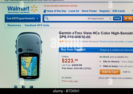 GPS, Walmart Store website online Stock Photo - Alamy