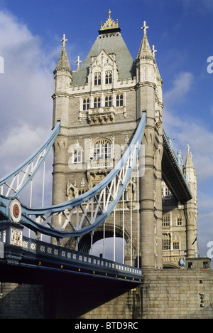 Tower Bridge in central London before and after it switched off its ...