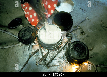 Traditional cast iron three-legged cooking pots from South Africa ...