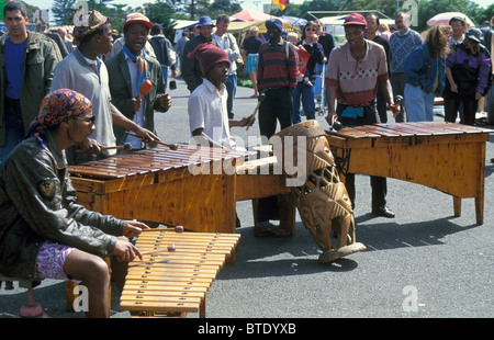 Marimba band performing at a flea market Stock Photo - Alamy
