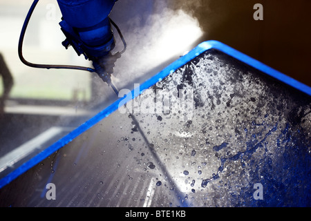 Water jet cutting plant. cutting of steal an other materials by a ...