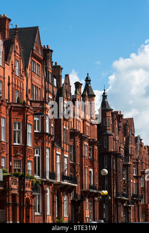 Queen Anne style Dutch gabled buildings along Pont Street in Kensington ...
