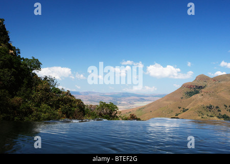 Waterfall at escarpment near Lunsklip Lodge on the Mpumalanga ...