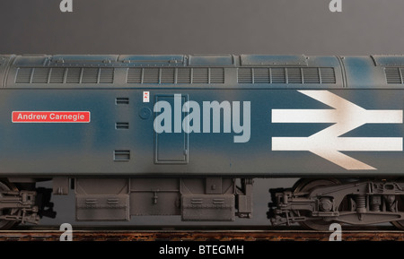 Class 47 Diesel Locomotive, Andrew Carnegie, in weathered condition ...