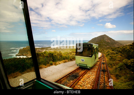 funicular railway carriage at Cape Point Lighthouse, Table Mountain ...