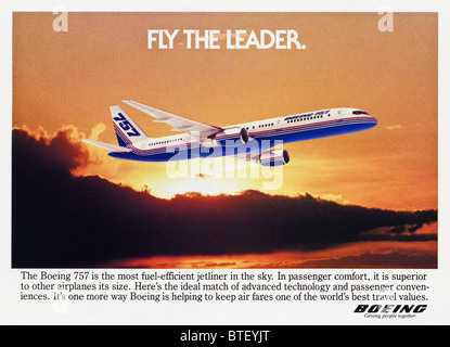 Boeing vintage magazine advertisement Stock Photo - Alamy