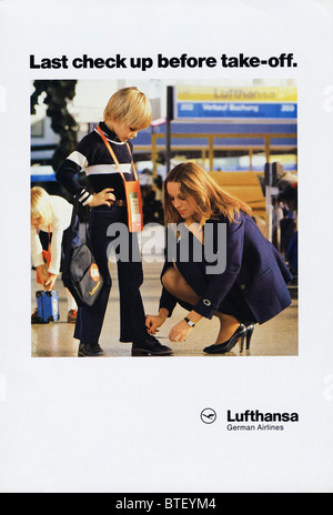 Lufthansa vintage magazine advertisement Stock Photo - Alamy