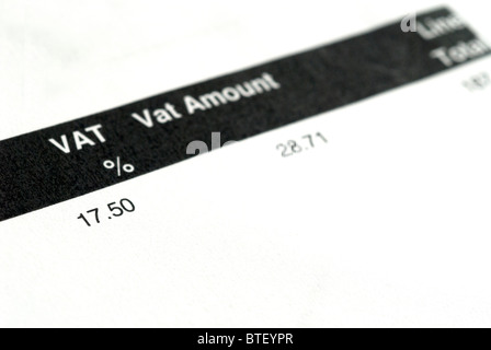 Vat Tax Receipt Stock Photo - Alamy