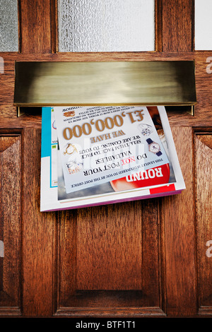 Letter box with mail Stock Photo - Alamy