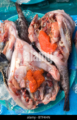 Monkfish with Roe Stock Photo - Alamy