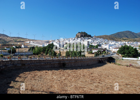General view of the town, Ardales, Malaga Province, Andalucia, Spain ...